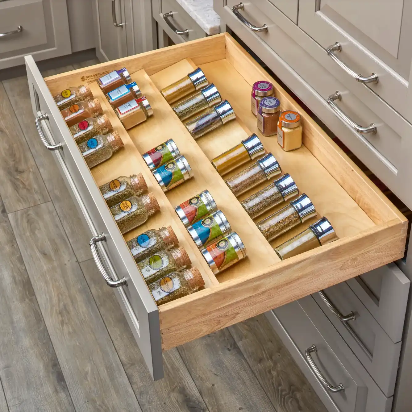 Wood Spice Drawer Insert 4SDI Series - Elite, Langley